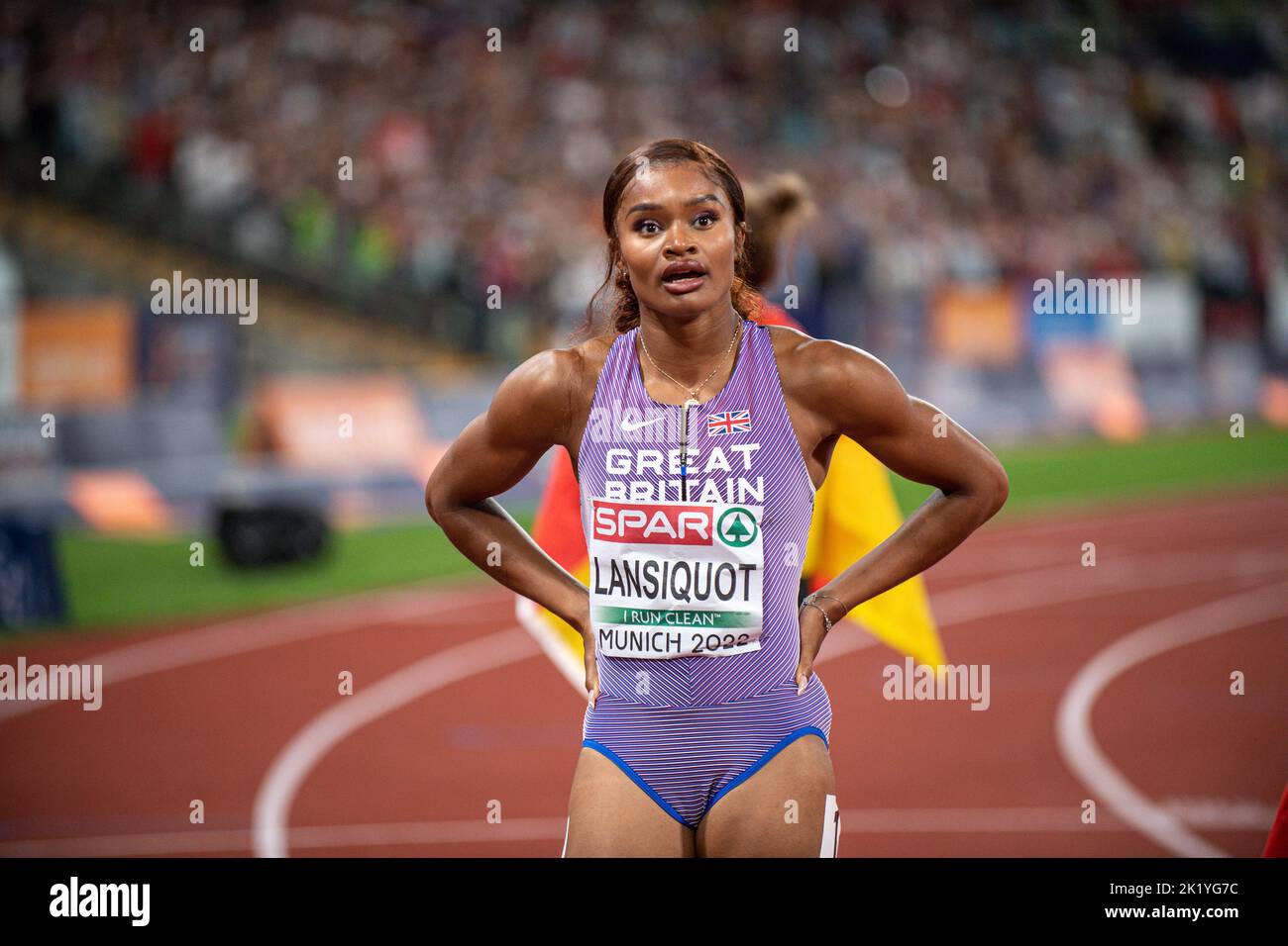 Imani-Lara Lansiquot participating in the 100 meters of the European ...