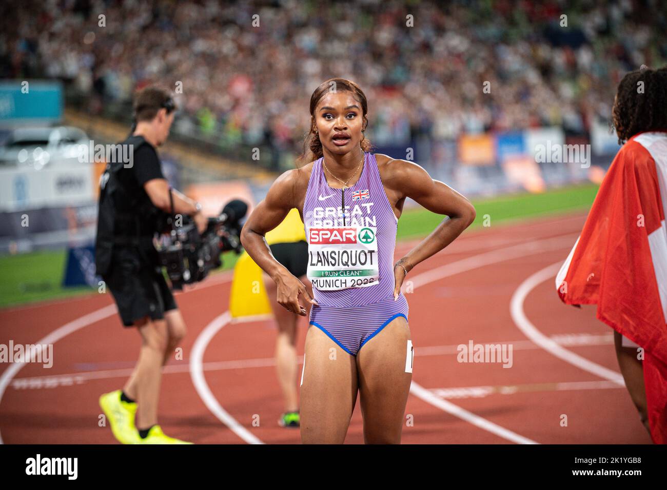 Imani-Lara Lansiquot participating in the 100 meters of the European ...