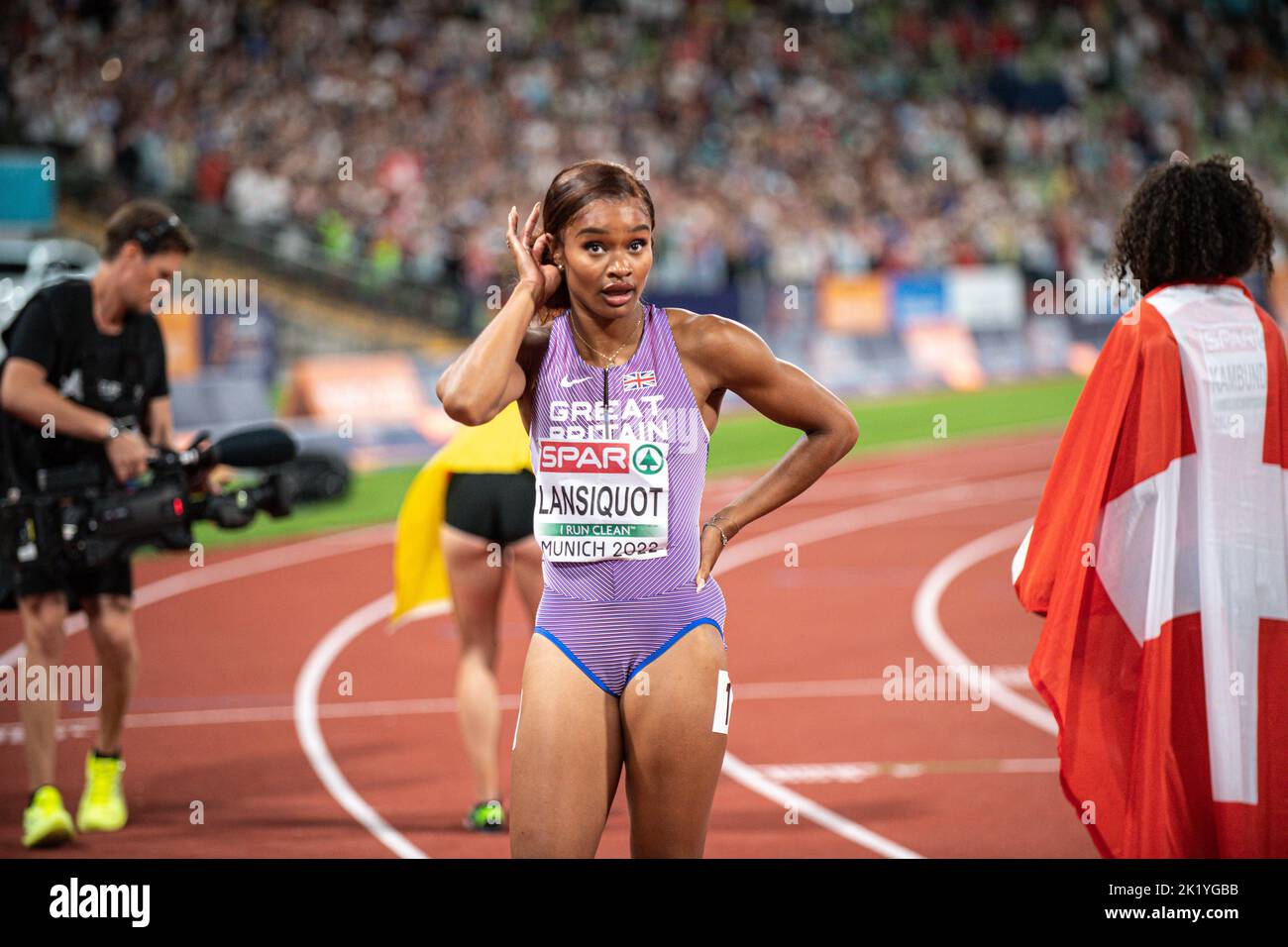 Imani-Lara Lansiquot participating in the 100 meters of the European ...