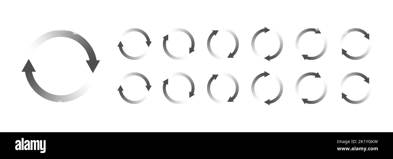 Circular Loading Buffering Icons Vector Video Ready for Animation Gif All Keyframes Frames ...