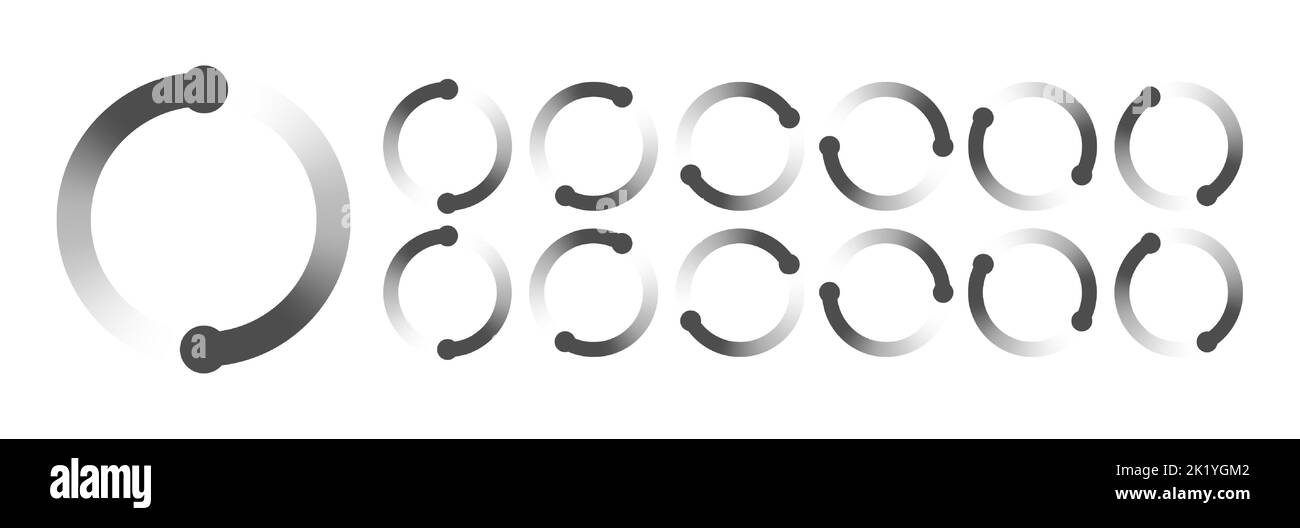 Circular Loading Buffering Icons Vector Video Ready for Animation Gif ...