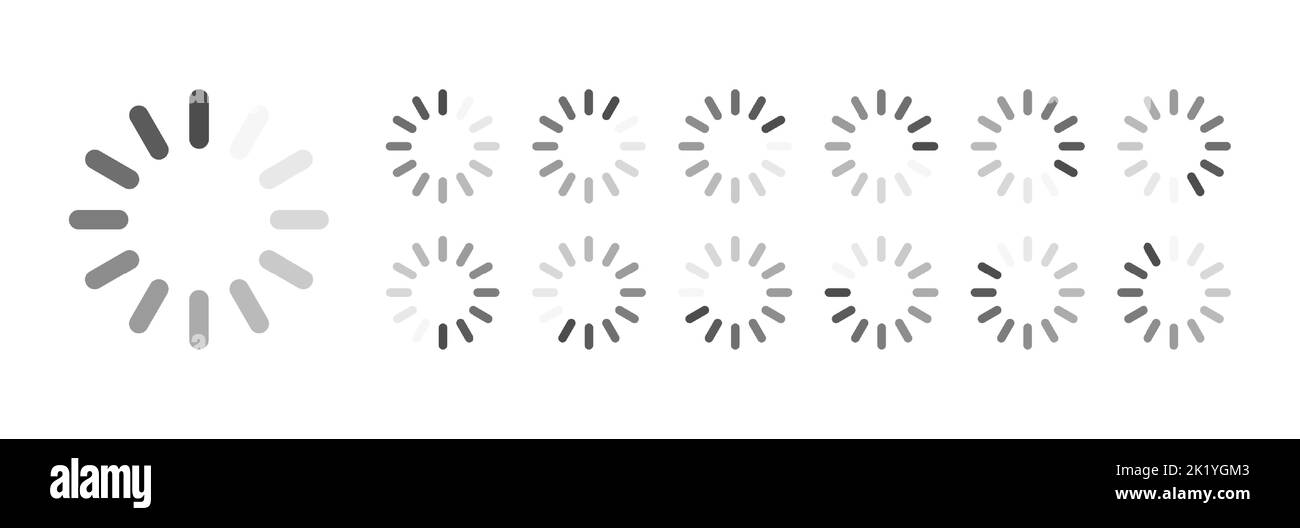 Circular Loading Buffering Icons Vector Video Ready For Animation