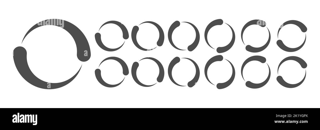 Circular Loading Buffering Icons Vector Video Ready for Animation Gif ...