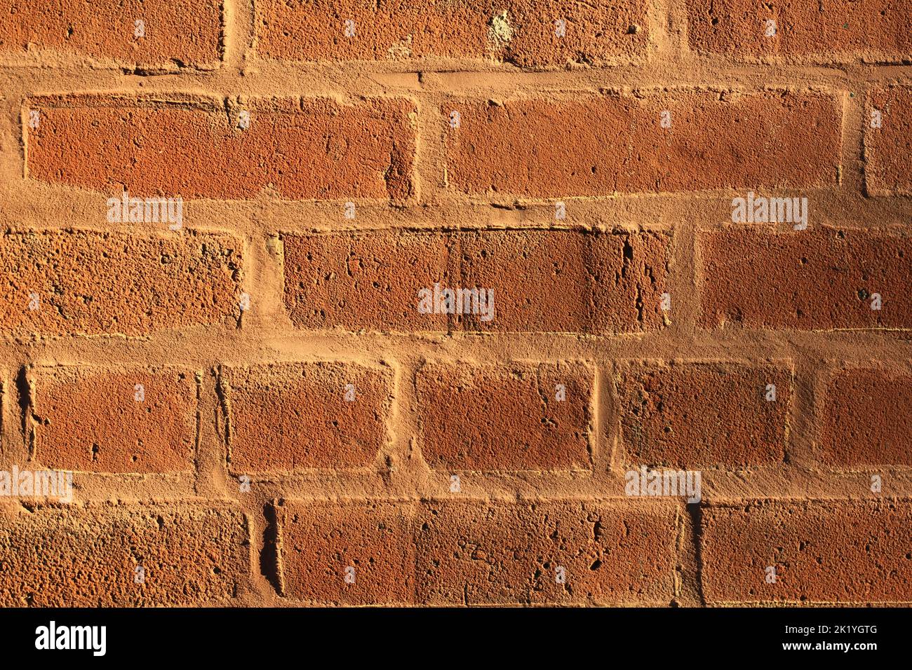 Full frame view of a typical common bond brick wall with layers of ...