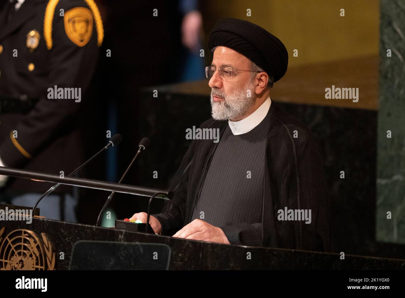 New York, NY - September 21, 2022: Seyyed Ebrahim Raisi, President of ...