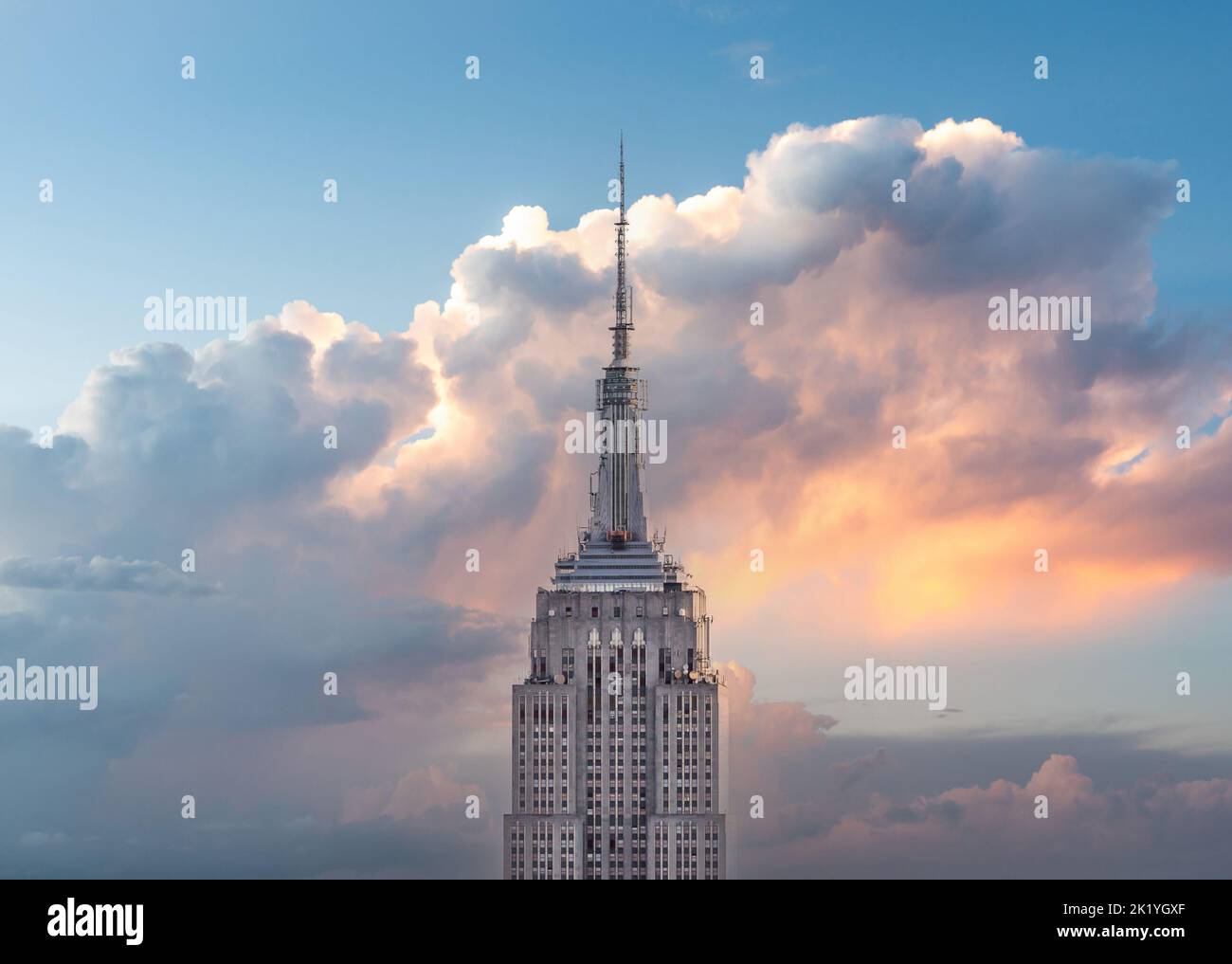 Empire State Building with beautiful sky in Manhattan, New York Stock ...