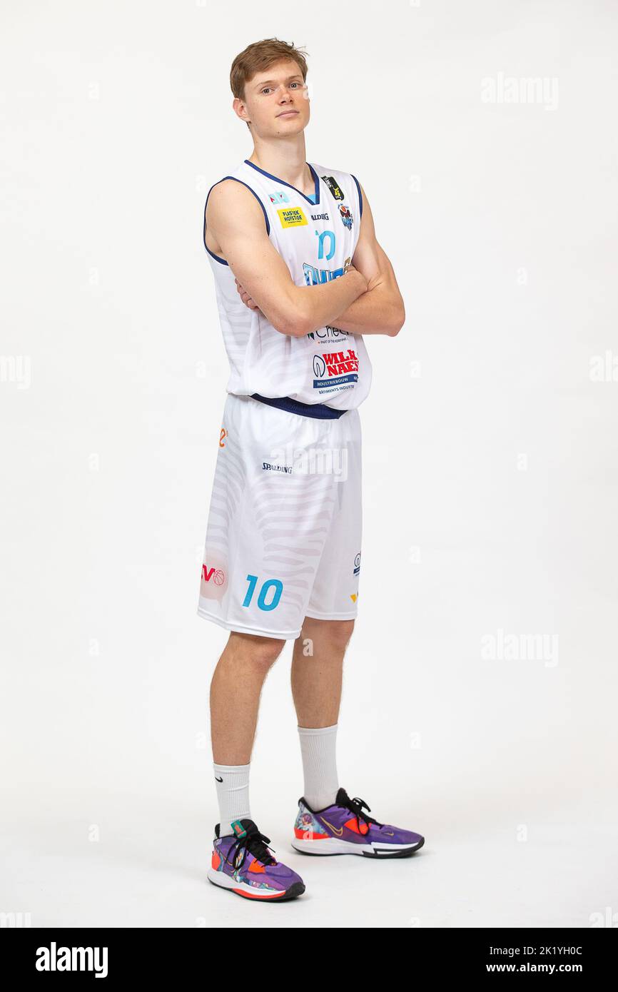 Aalstar's Siebe Ledegen poses at a photoshoot of Belgian Basketball ...