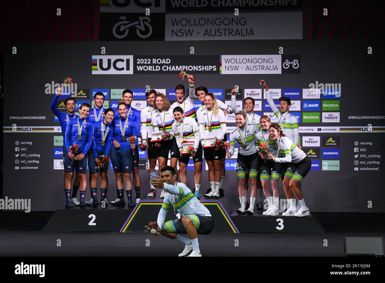 WOLLONGONG, AUSTRALIA - SEPTEMBER 21: Michael Matthews of Australia ...