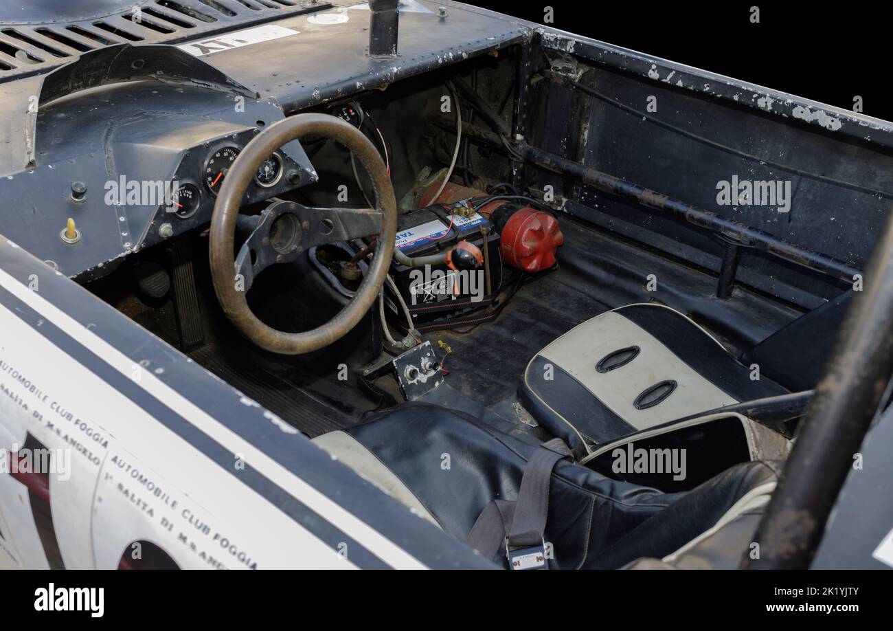 Turin, Italy - September 10, 2022: Cockpit of an old rally car Stock ...