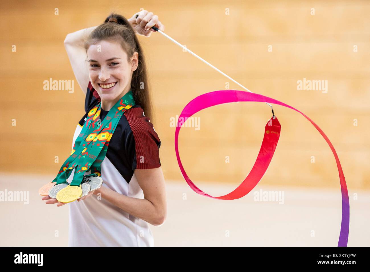 Fellbach, Germany. 21st Sep, 2022. World champion in rhythmic ...