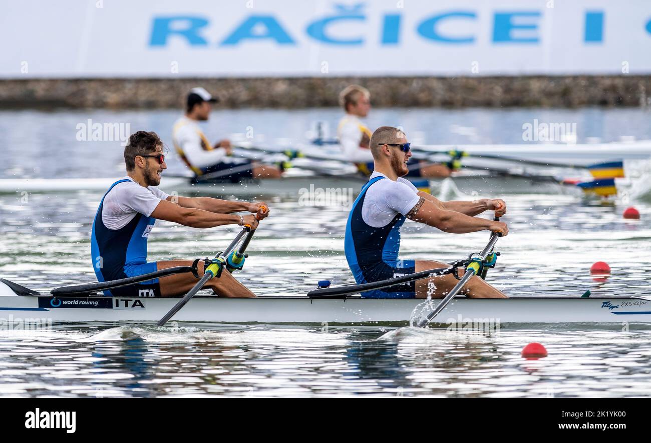 Racice, Czech Republic. 21st Sep, 2022. Zleva Davide Mumolo, left, and ...
