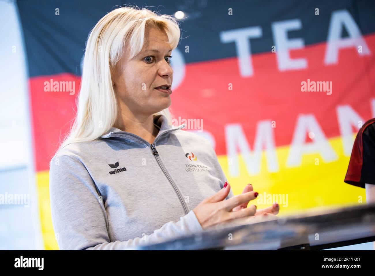 Fellbach, Germany. 21st Sep, 2022. Team manager Isabell Sawade from ...