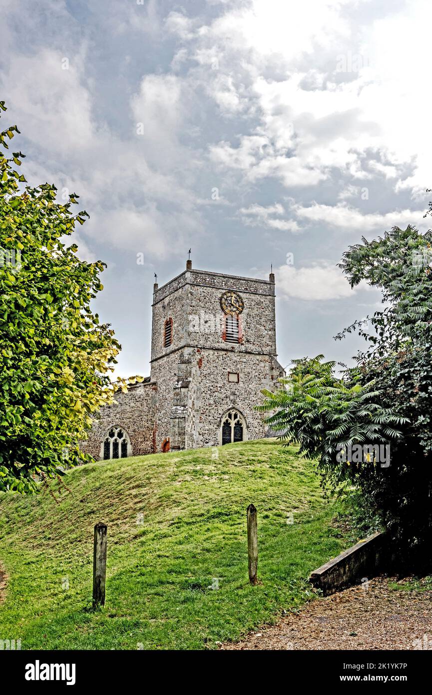 St Andrew's church in Nether Wallop Stock Photo - Alamy