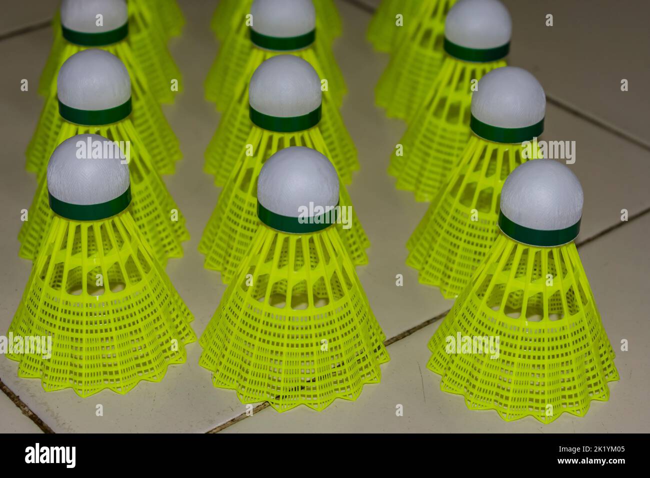Plastic Badminton Ball,Yellow Ball,On Black Background,Texture Stock ...
