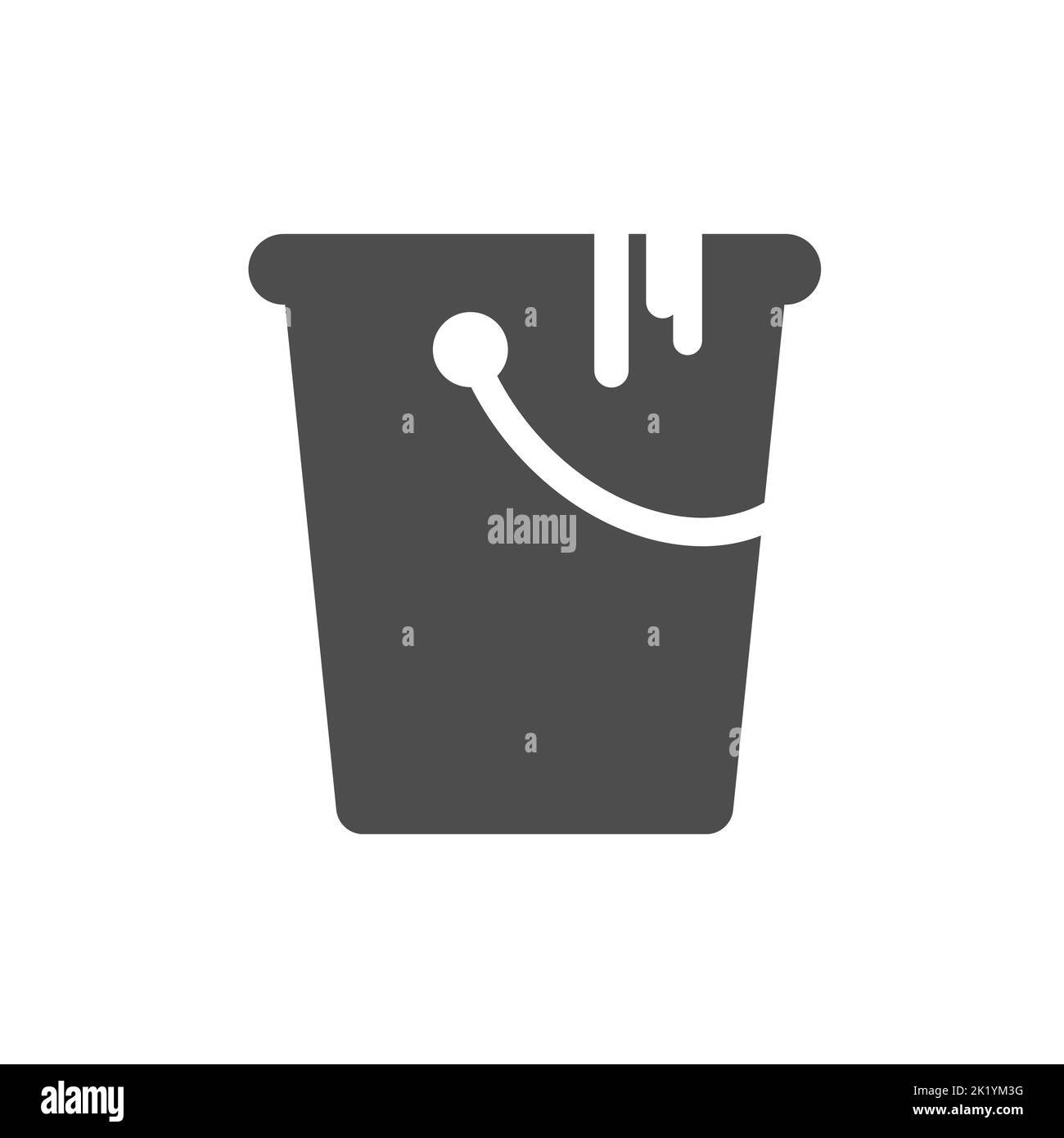 paint bucket vector icon isolated on white Stock Vector Image & Art - Alamy