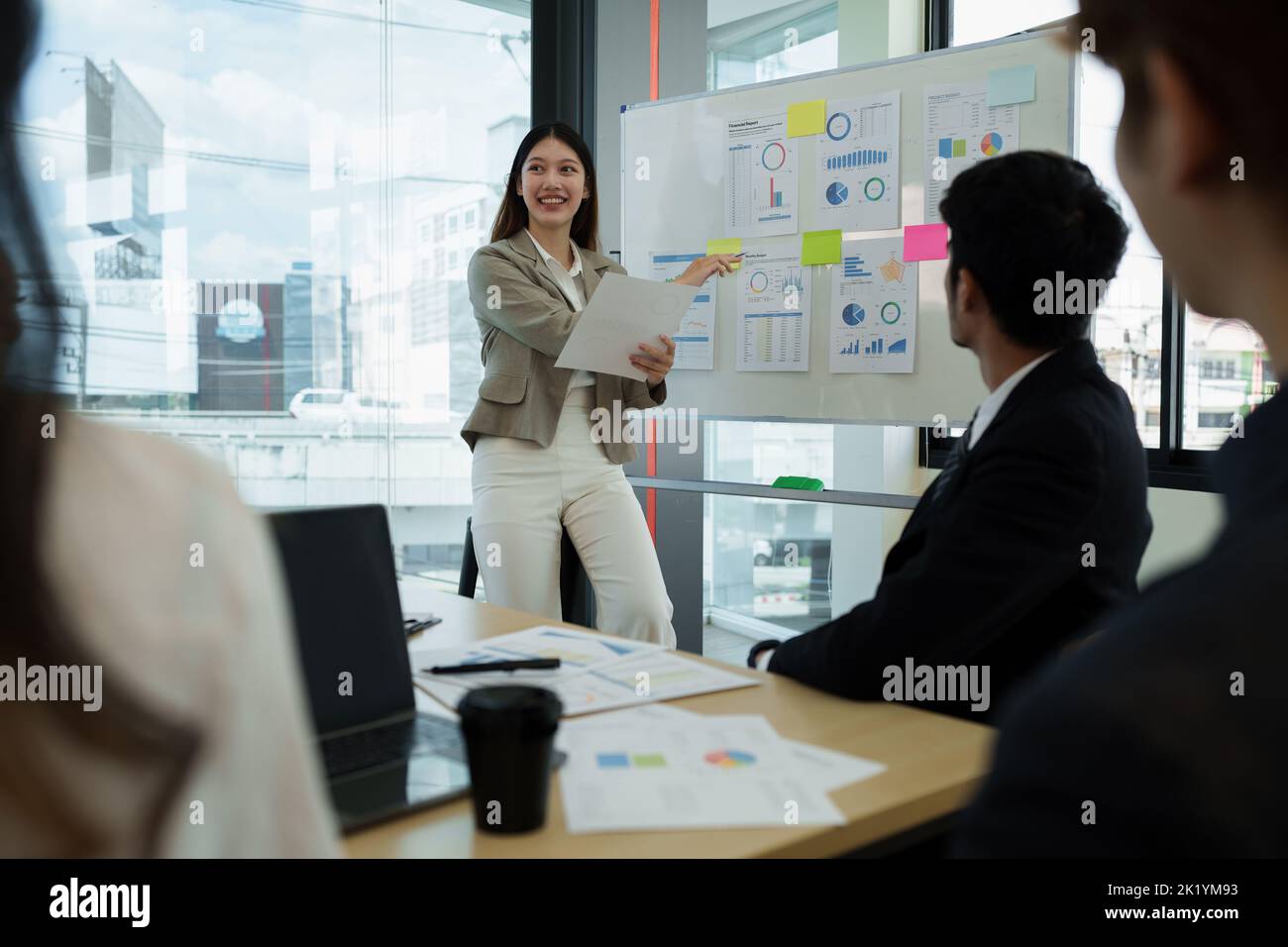 Financial Analyst discussing with Investment Banker at Meeting Room ... Financial Analyst discussing with Investment Banker at Meeting Room ...