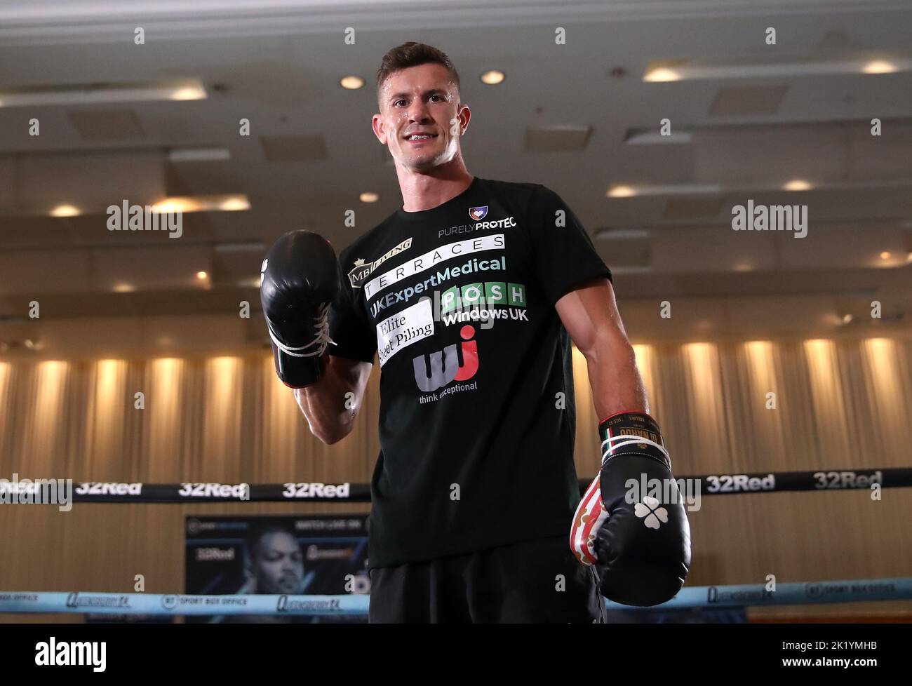 Nathan Heaney during a media workout at the Hilton Deansgate ...