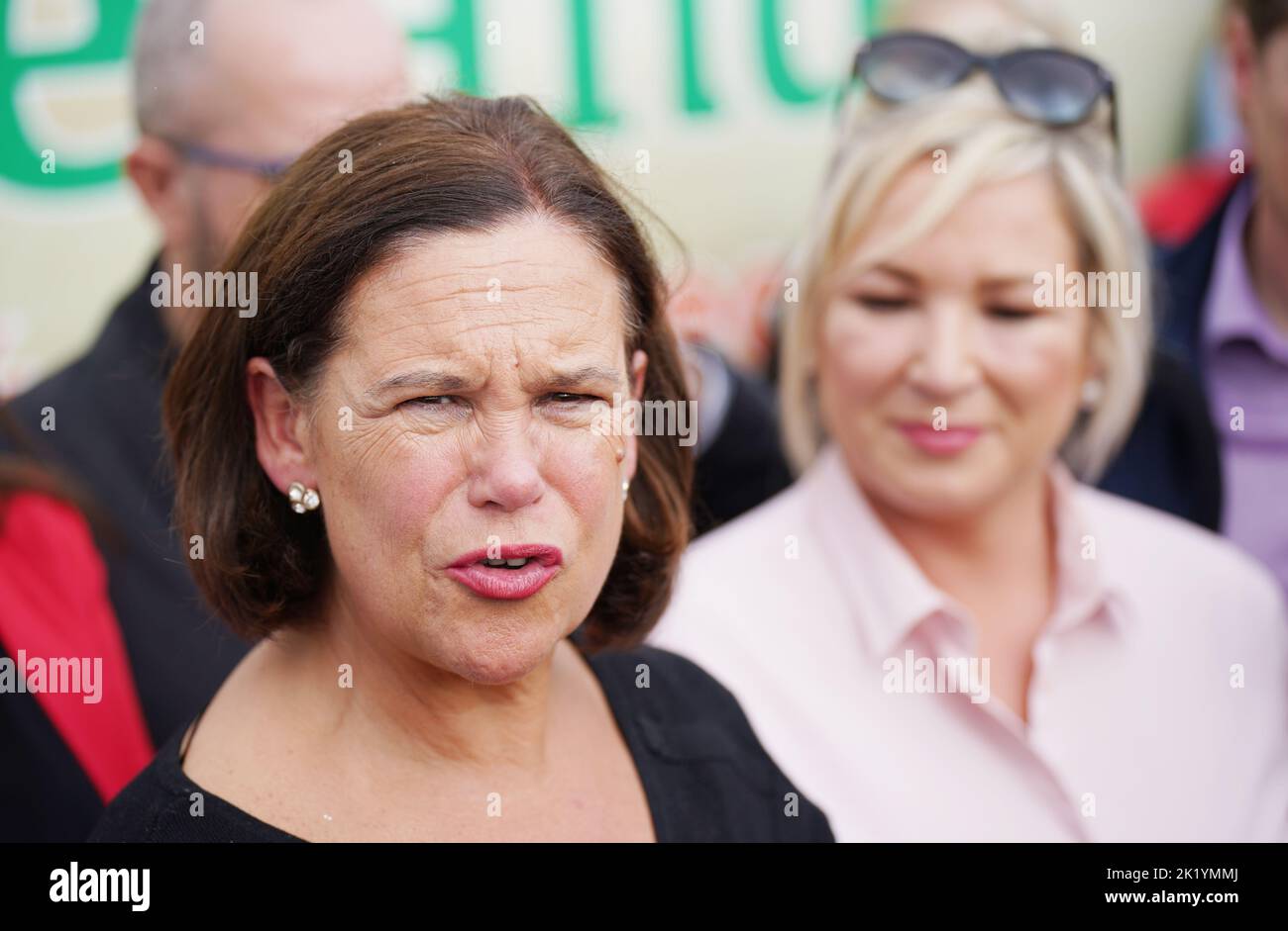 Sinn Fein Leader Mary Lou McDonald and Deputy Leader Michelle O'Neill ...