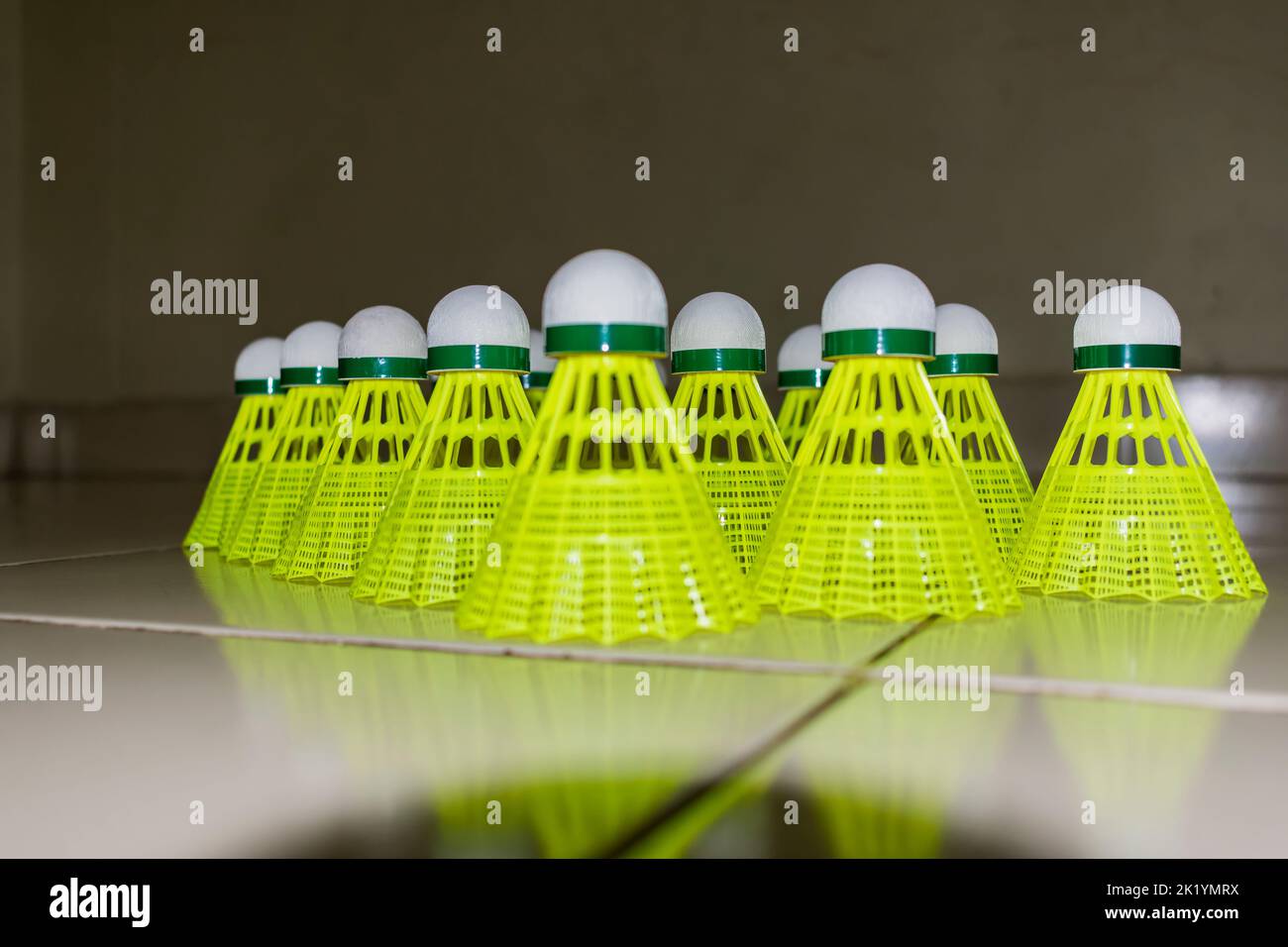Plastic Badminton Ball,Yellow Ball,On Black Background,Texture Stock ...