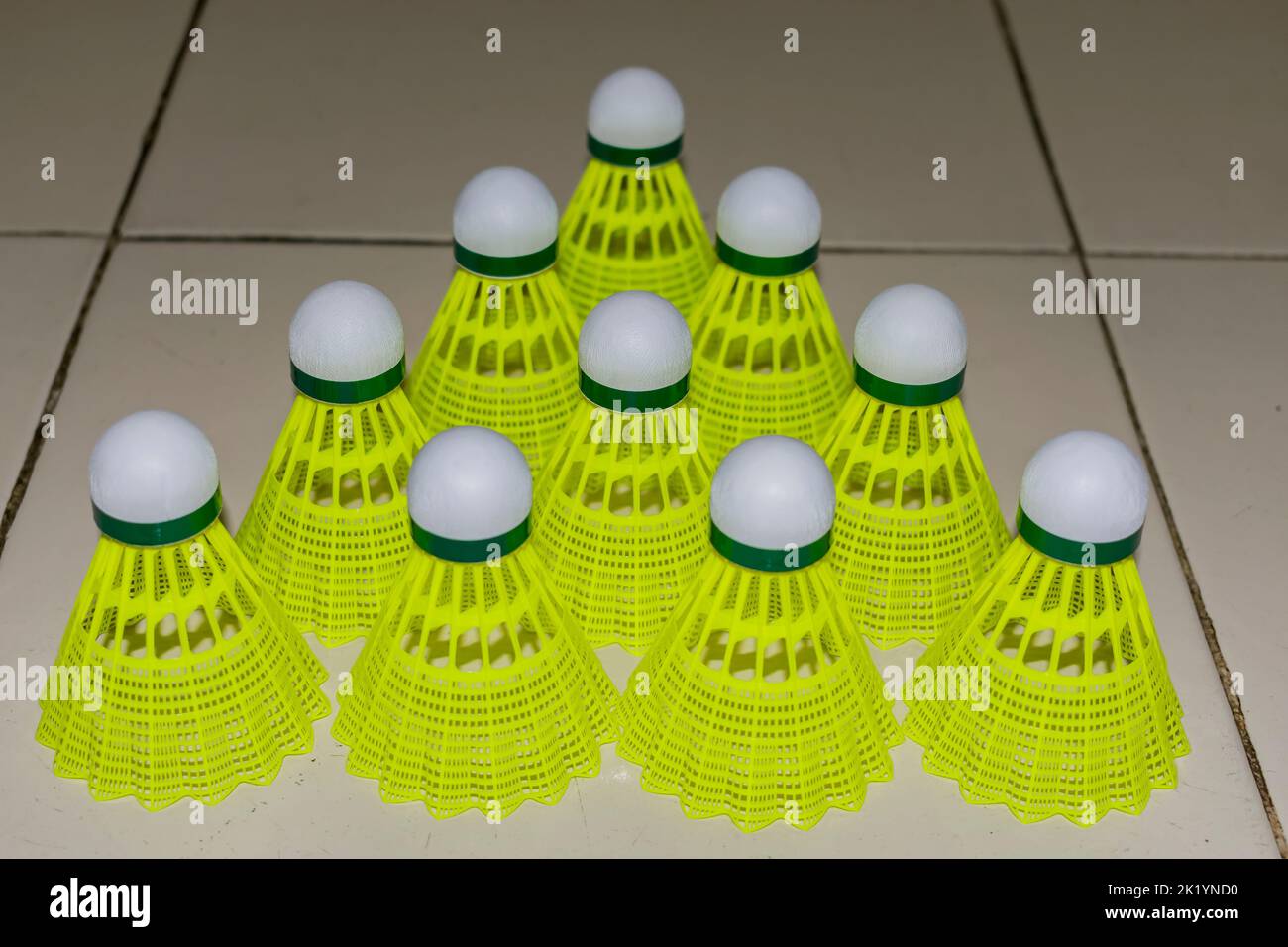 Plastic Badminton Ball,Yellow Ball,On Black Background,Texture Stock ...
