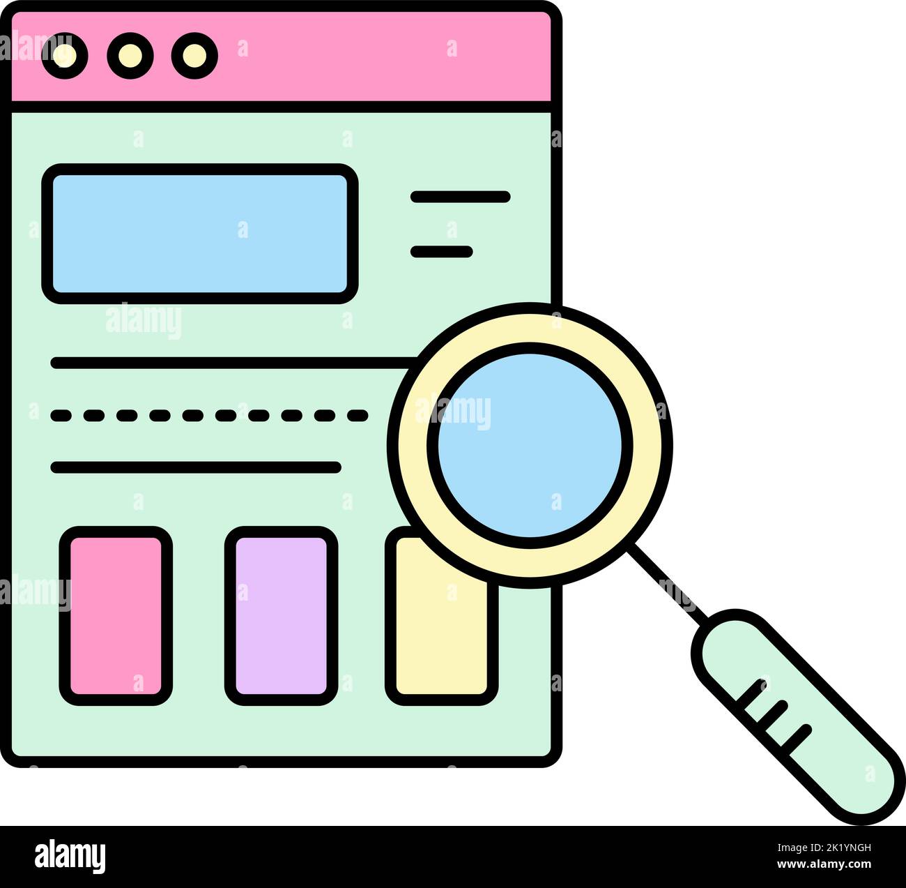 Settings icon vector software and magnifier design Stock Vector Image ...
