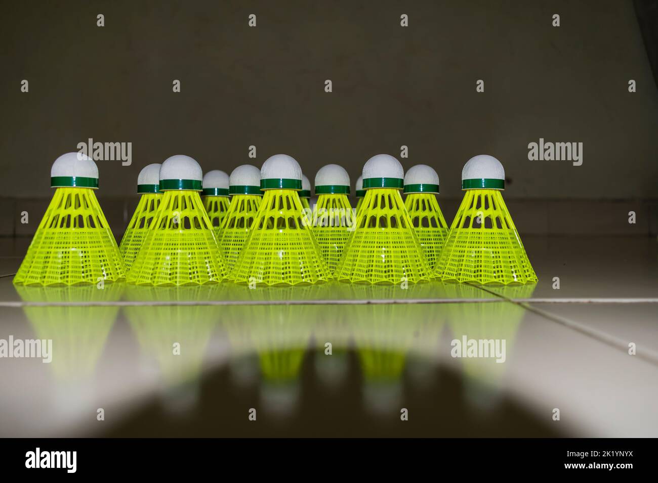 Plastic Badminton Ball,Yellow Ball,On Black Background,Texture Stock ...