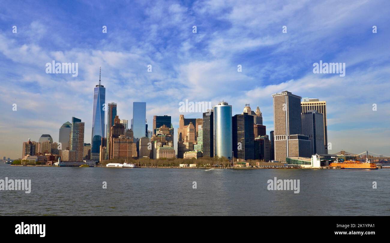Downtown New York from the water Stock Photo - Alamy