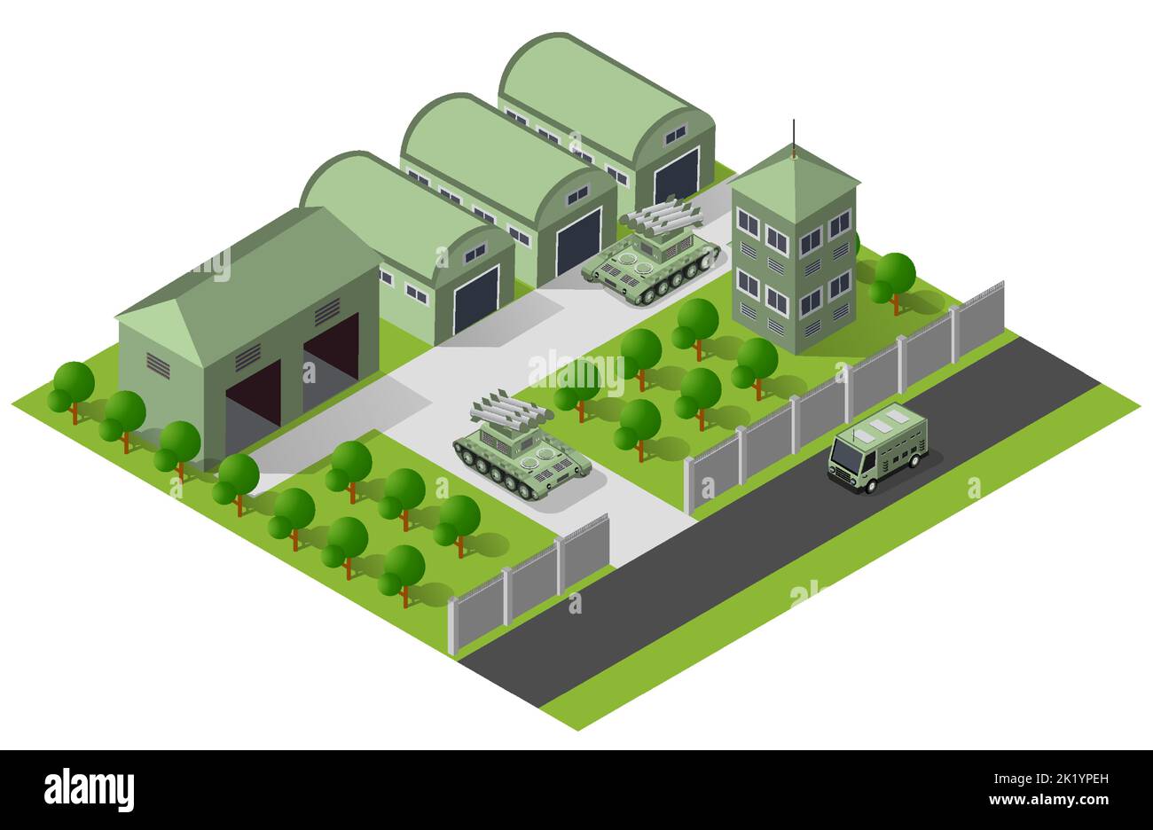 Module base camp object element for building design army armed Stock ...