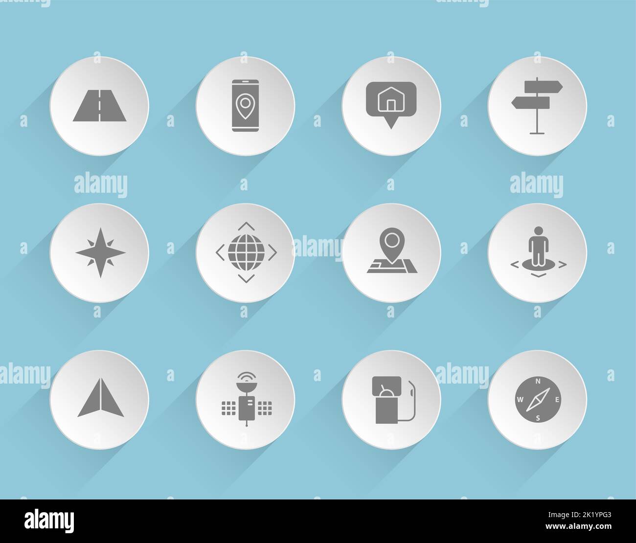 Round navigation sign hi-res stock photography and images - Alamy