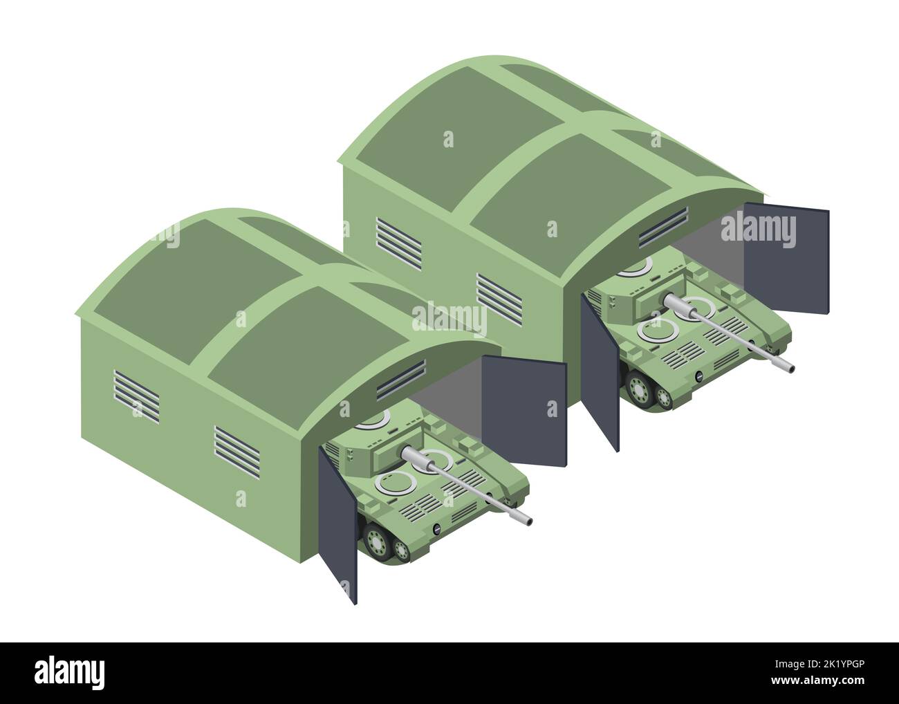 Set of army armed troop isometric armed military transport objects ...