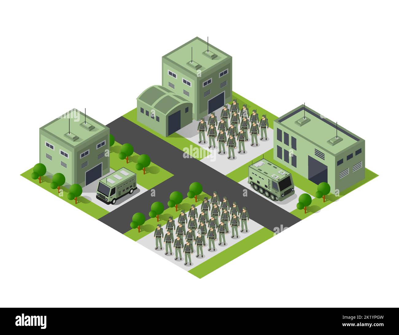 Module base camp object element for building design army armed Stock ...