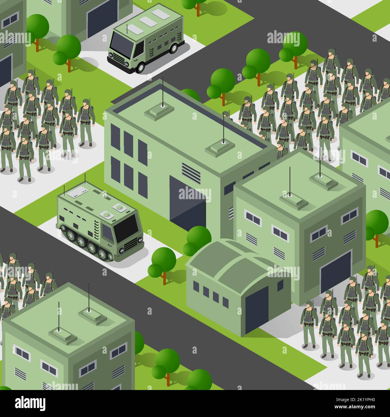 Background 3D illustration army armed troop isometric armed military Stock Vector Image & Art ...