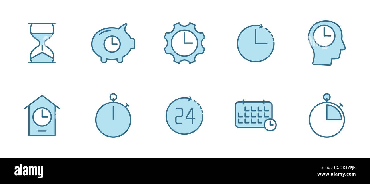 Timer icons in color Stock Vector Images - Alamy
