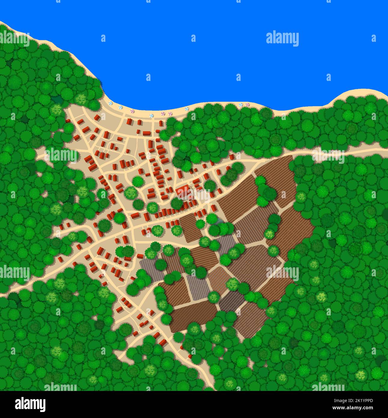 Caribbean house on beach Stock Vector Images - Alamy