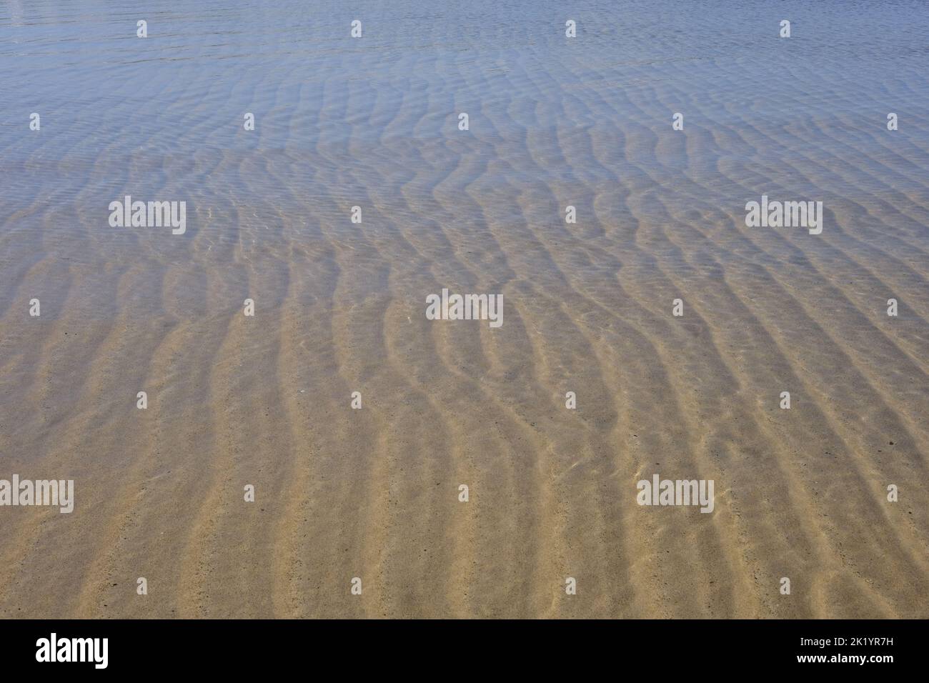 RIPPLES IN THE SAND PHOTOGRAPHED THROUGH THE SEA WATER Stock Photo - Alamy