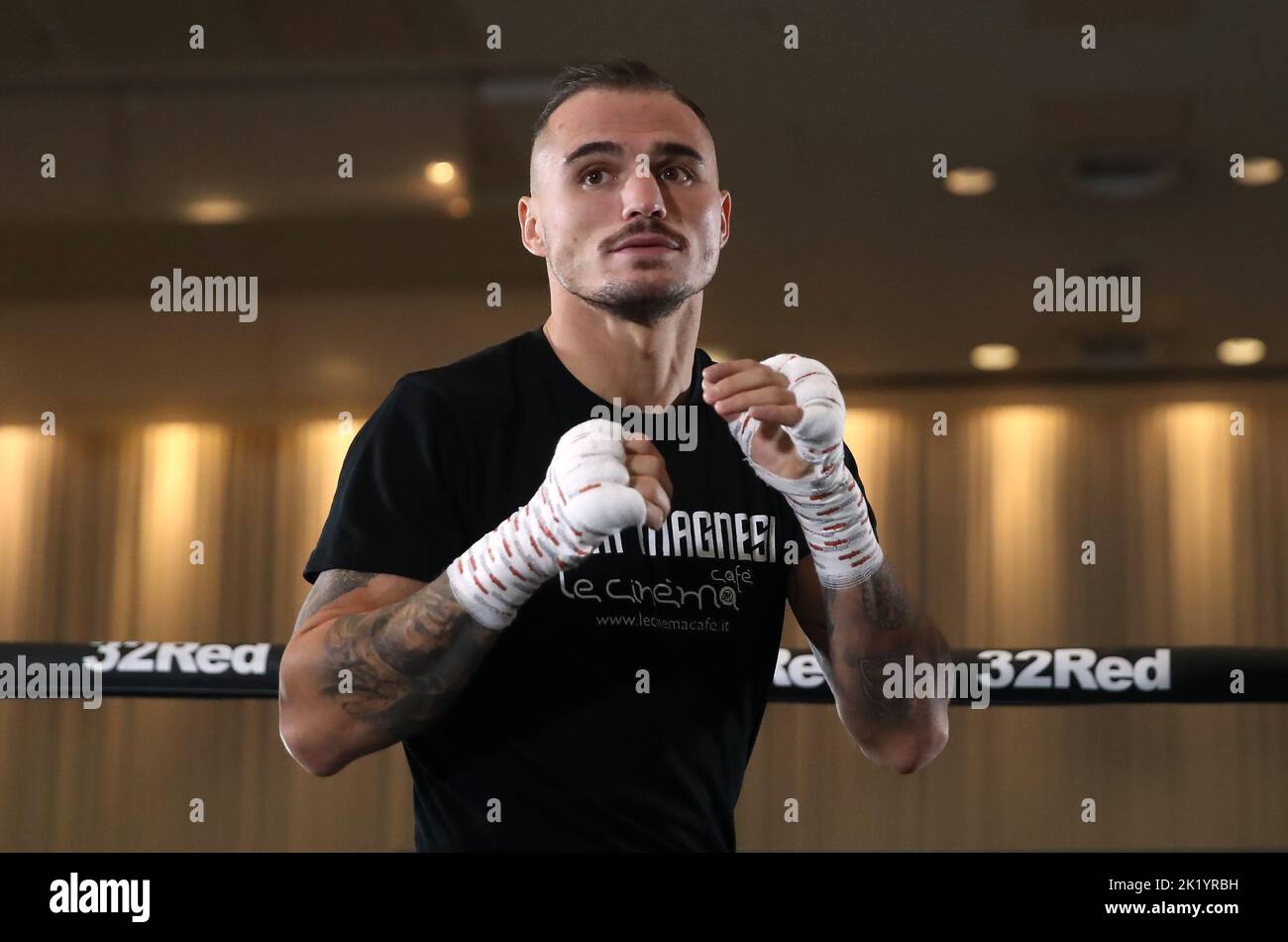Michael Magnesi during a media workout at the Hilton Deansgate ...