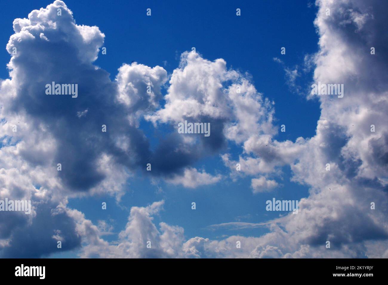 Beautiful storm clouds on the blue sky. An approaching storm Stock ...