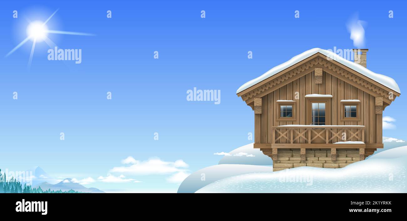 Terrace in the mountains Stock Vector Images - Alamy