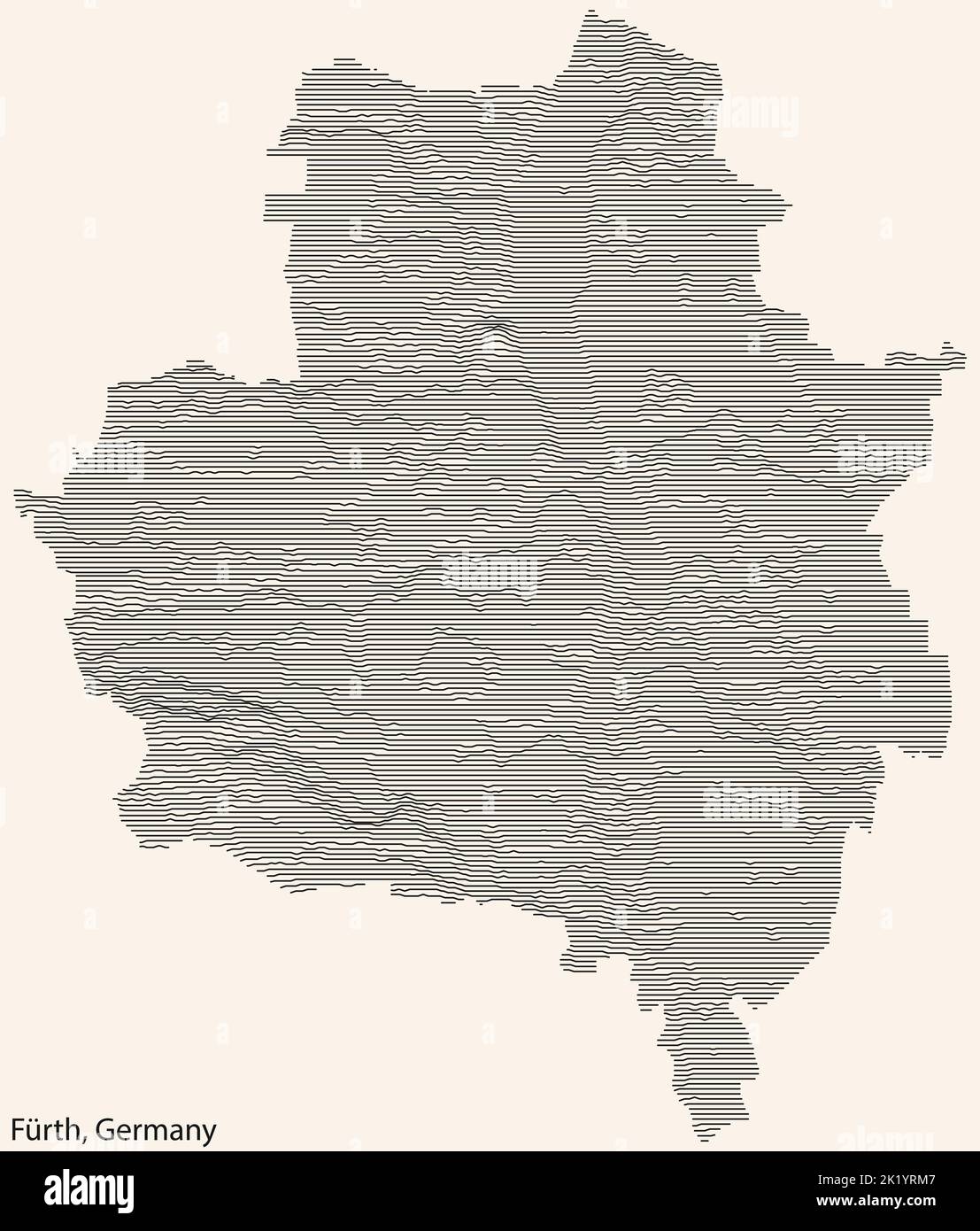 Topographic relief map of FÜRTH, GERMANY Stock Vector Image & Art - Alamy