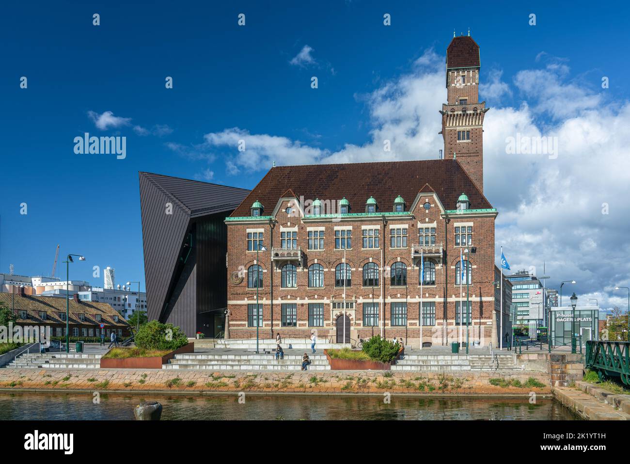 Malmo, Sweden - 20 Sep, 2022: Wide shot showing both the new and the ...