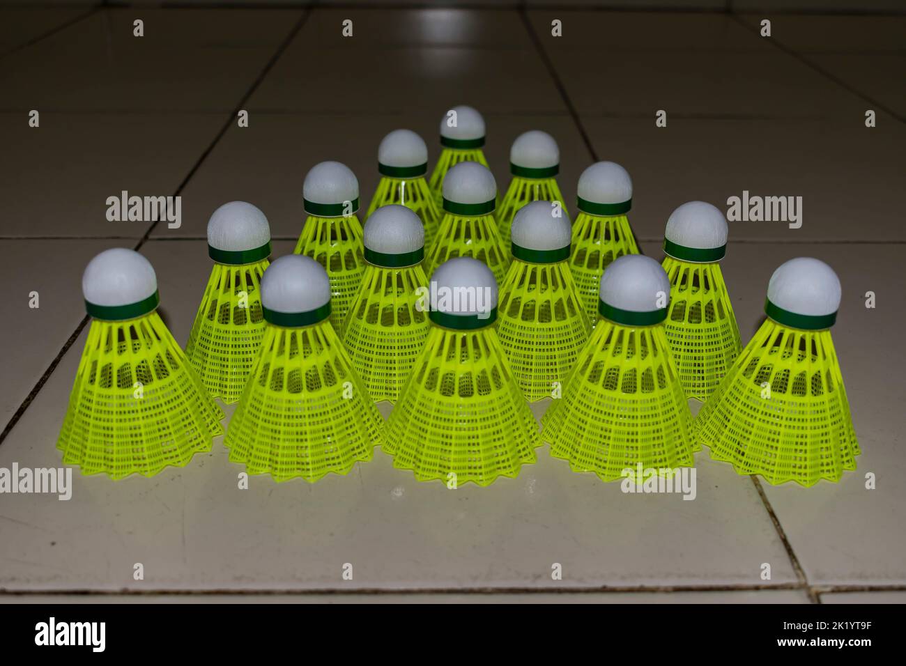 Plastic Badminton Ball,Yellow Ball,On Black Background,Texture Stock ...