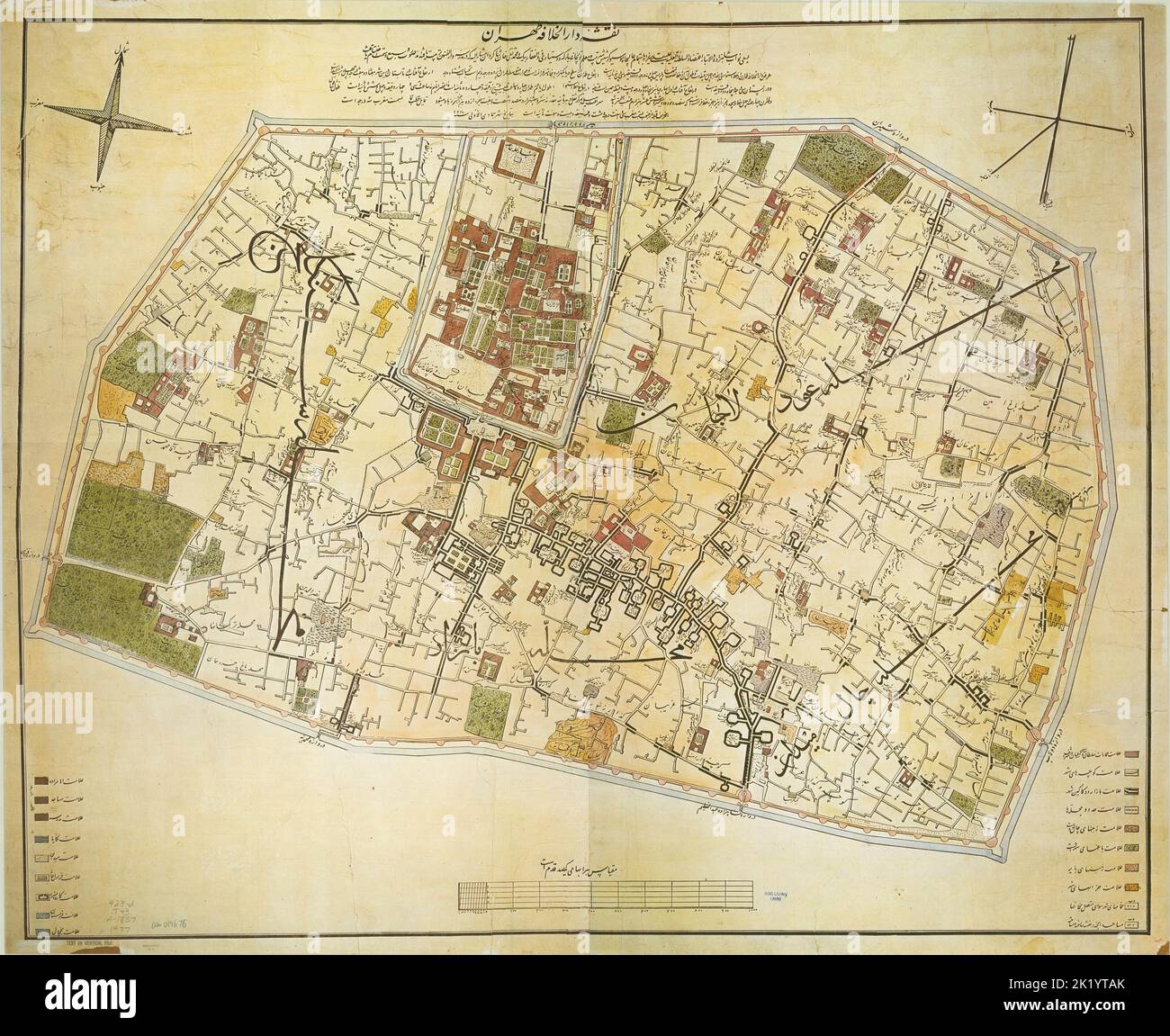 Map of Tehran in 1857 Stock Photo - Alamy