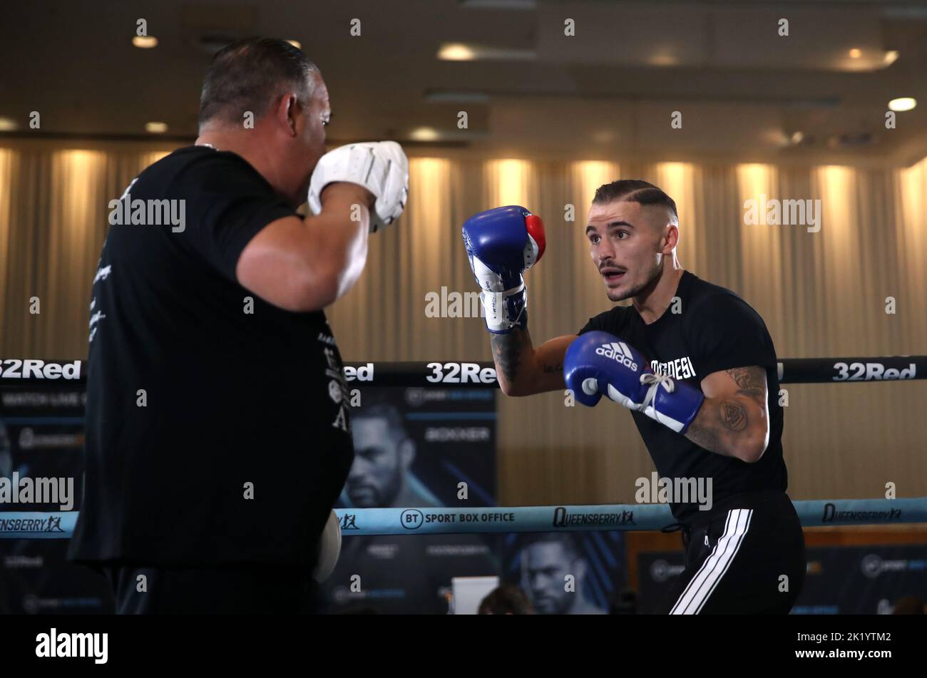 Michael Magnesi during a media workout at the Hilton Deansgate ...