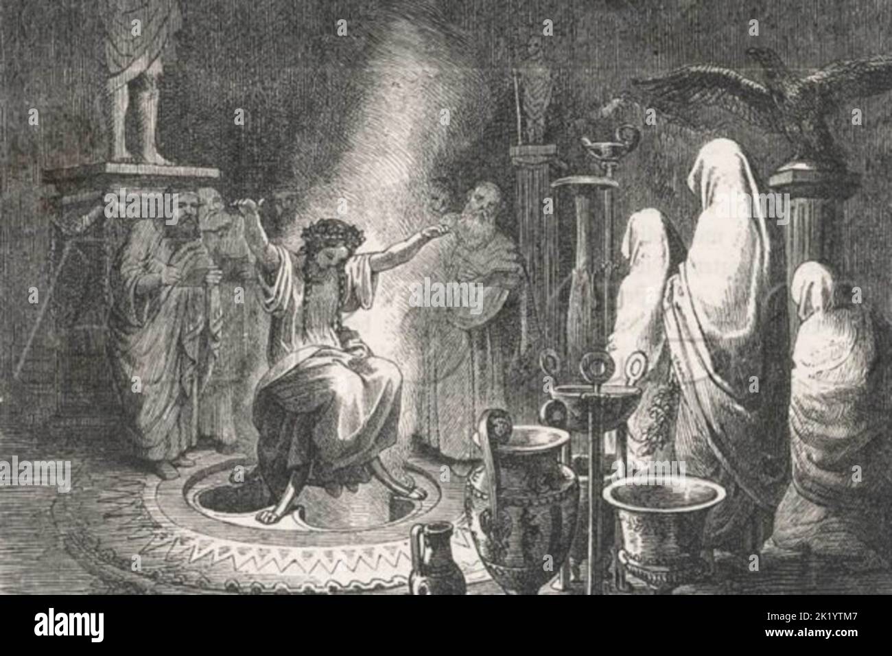 The Oracle of Delphi Entranced Stock Photo - Alamy