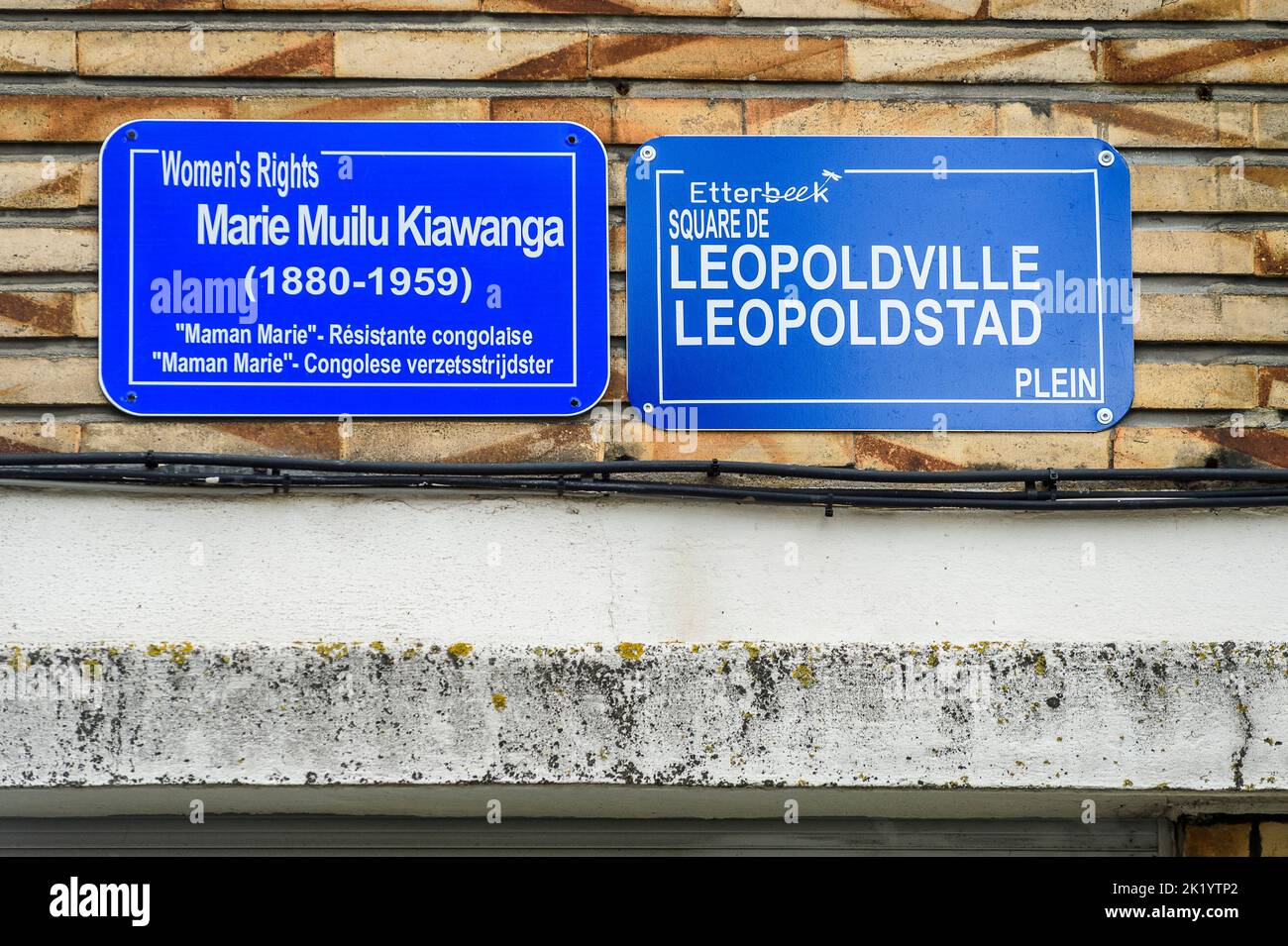 Marks of the belgian colonial pas in the public area as pazrk aznd ...