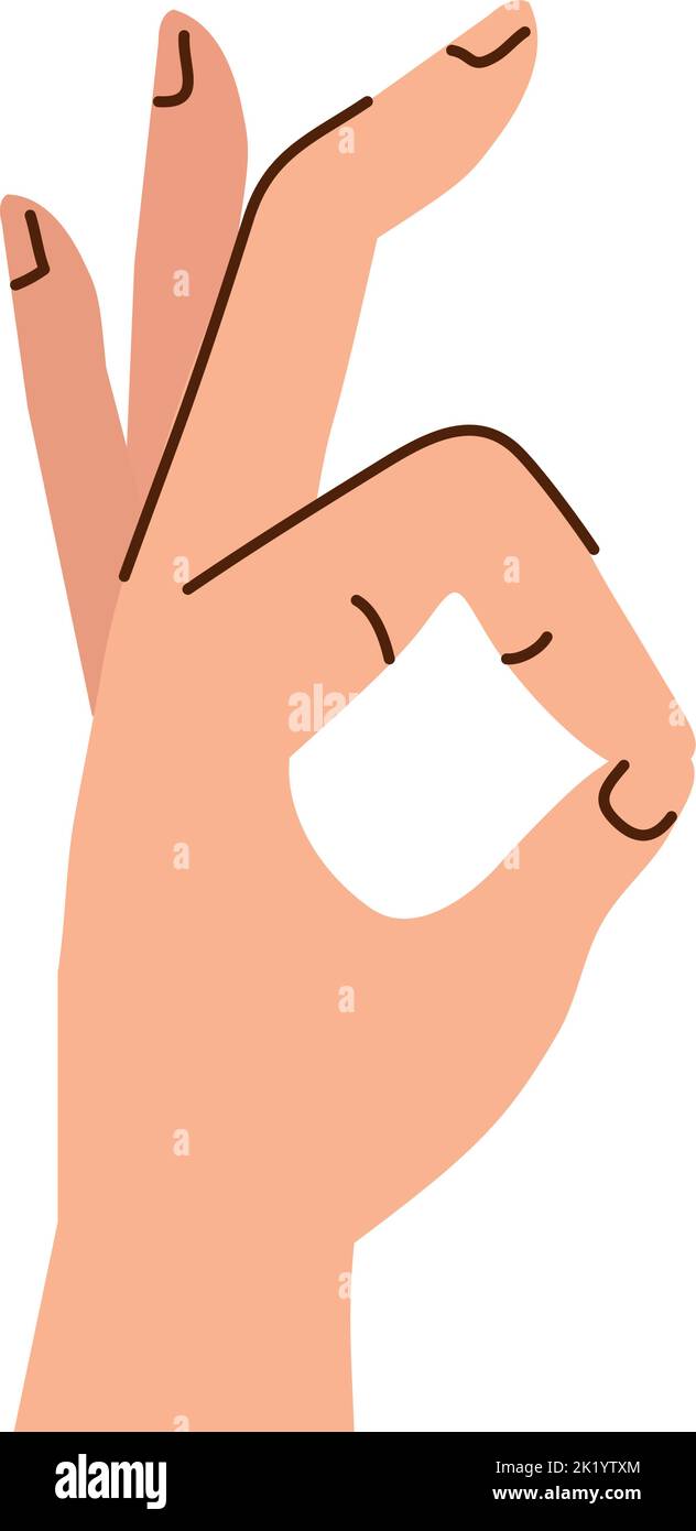 ok hand human gesture Stock Vector Image & Art - Alamy