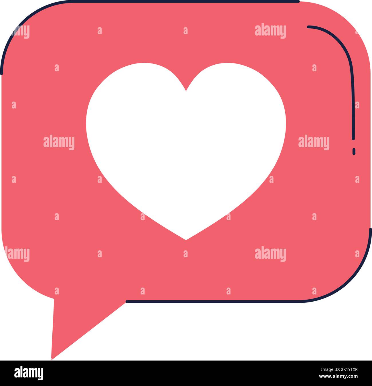 speech bubble with heart Stock Vector Image & Art - Alamy