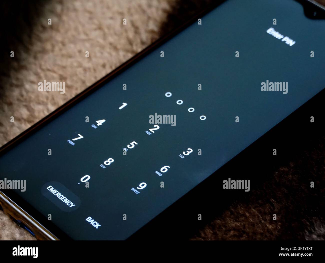 unlock numbers on a smatphone screen Stock Photo - Alamy
