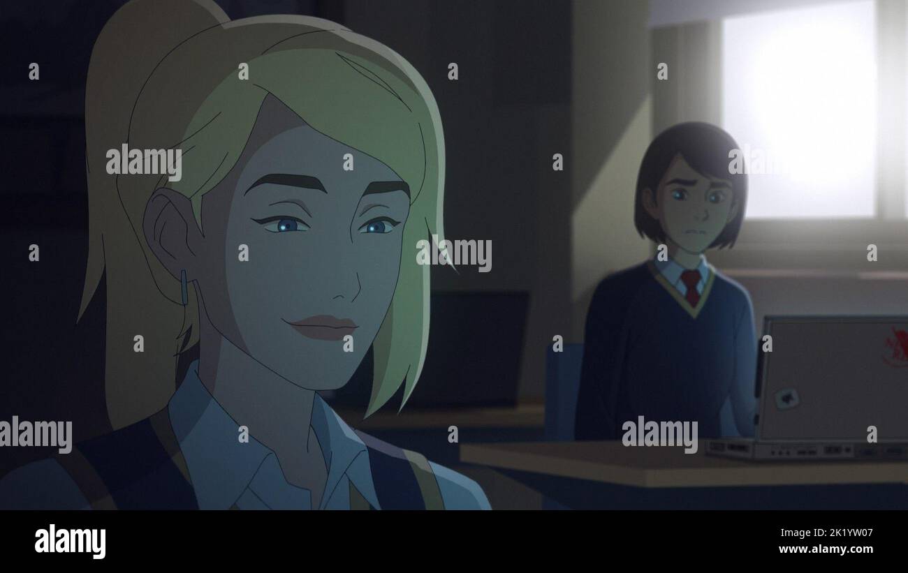 PANTHEON, from left: Samara (voice: Grey Griffin), Maddie Kim (voice ...