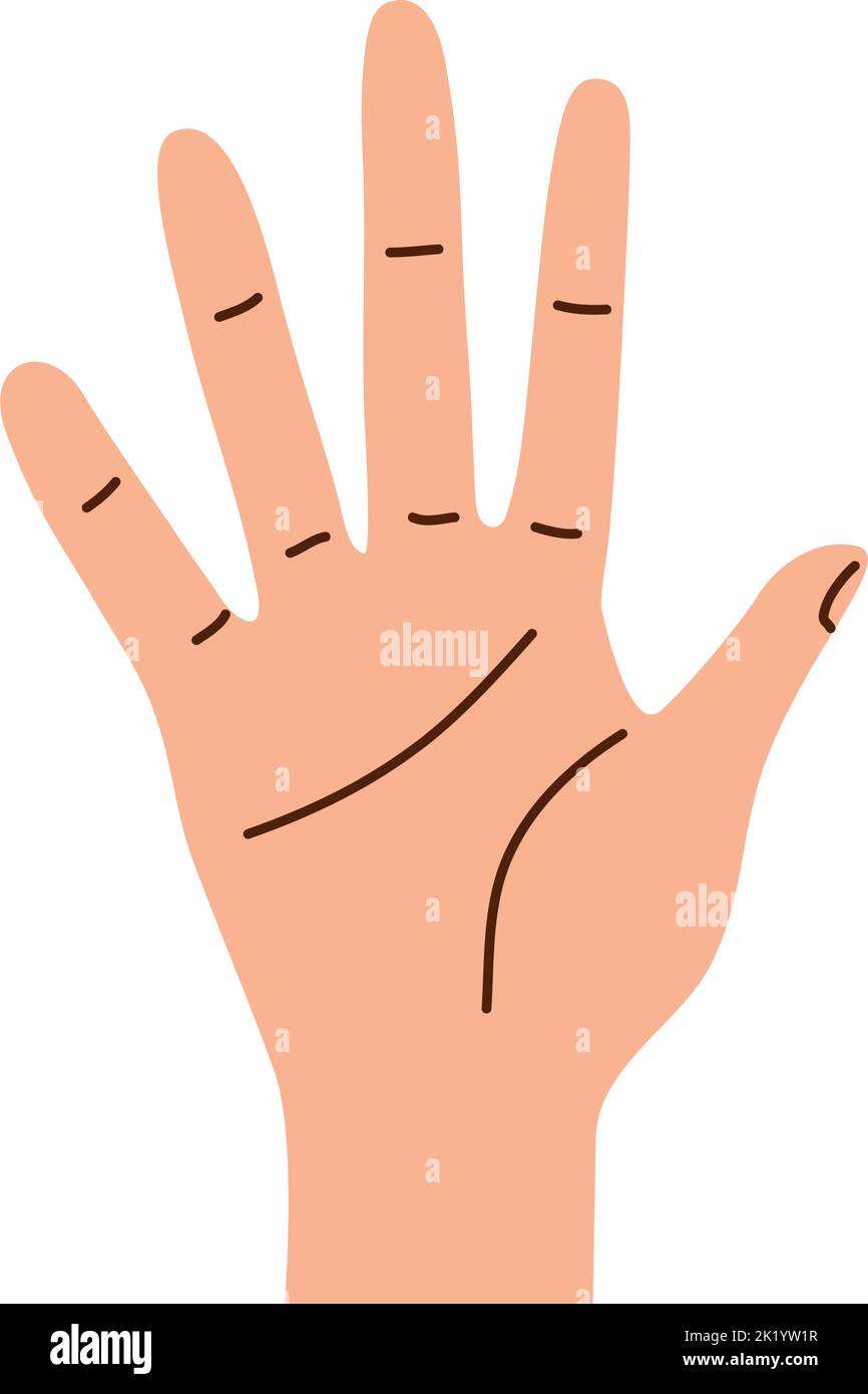 Hand signal stop number five Stock Vector Images - Alamy